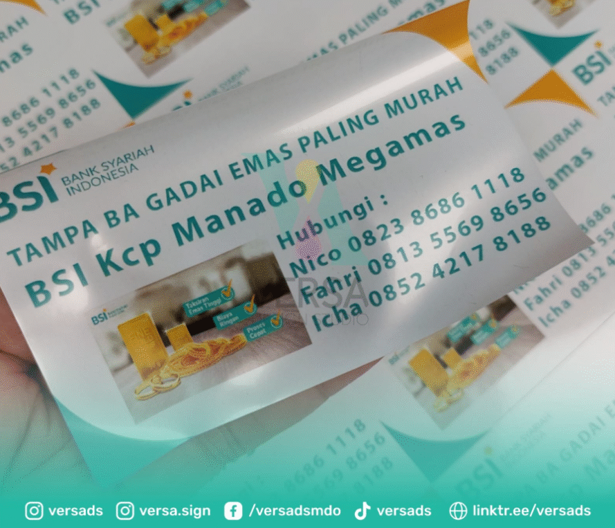 Versa Design Studio: Solusi Print dan Cetak Sticker di Manado - PT ...